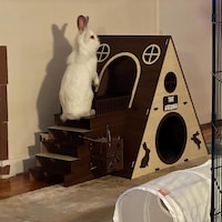 Modern Rabbit House, Indoor Rabbit Castle, Rabbit Furniture, Extra ...