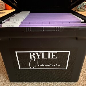 Kids File Box , Milestone Tote , Memory Box , Organization School Box ...