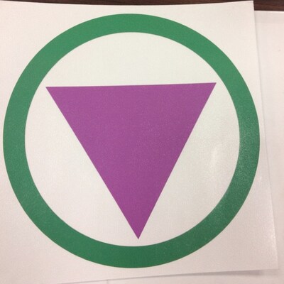 Safe Zone Straight Ally Pink Triangle Green Circle GSA Gay Straight ...