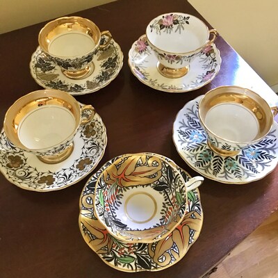 Antique Hand Painted Royal Worcester Tea Cup & Saucer Tea Set - Etsy
