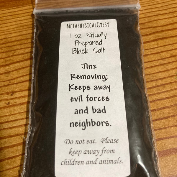 Black Salt - 1oz - Ritually Prepared Wiccan Salt / Banishing Salt ...