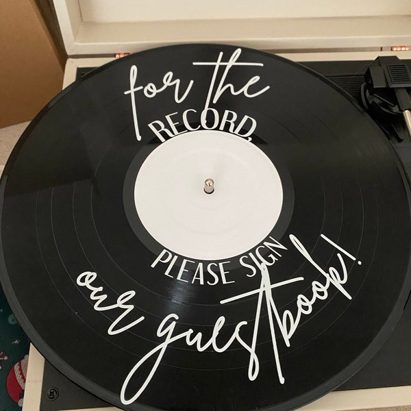 For the Record, Please Sign Our Guestbook! | Record Guestbook Sign ...