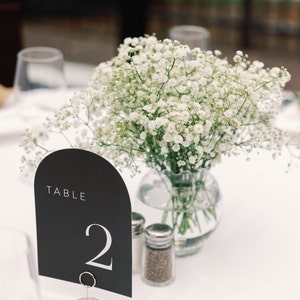 Arched Table Number Signs Modern Arch Wedding Table Numbers Printed 5x7 ...