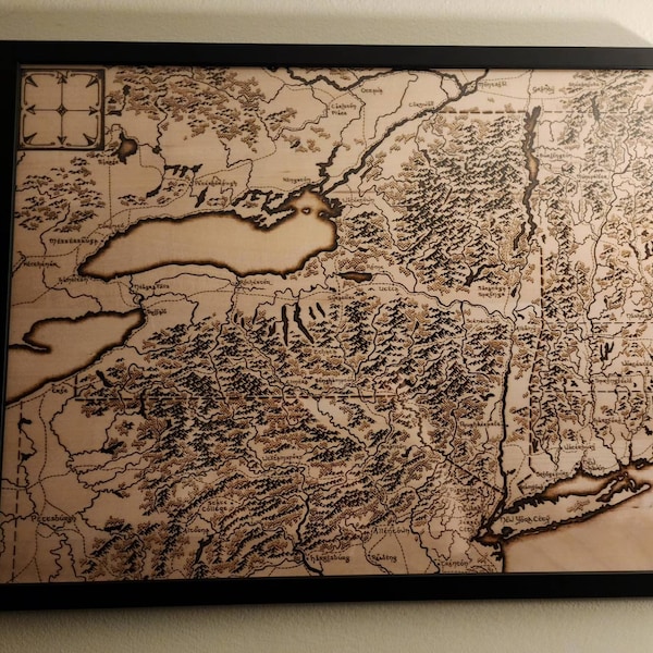 Colorado Giclee PRINT of a Woodburned Lotr-inspired Map on Art Paper - Etsy