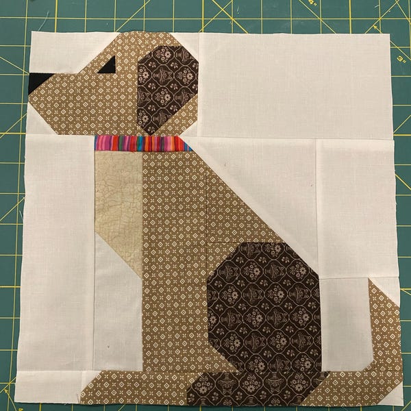 Puppy Dog Quilt Block Pattern: Machine Pieced (PDF Download) - Etsy