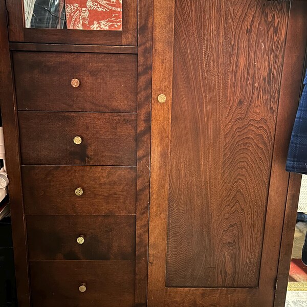 Wavy Aged Brass Cabinet Handles, Bamboo Antique Dresser Pulls, Curved ...