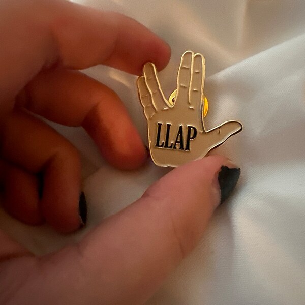 LLAP -live Long and Prosper- Star Trek Enamel Lapel Pin With Vulcan ...