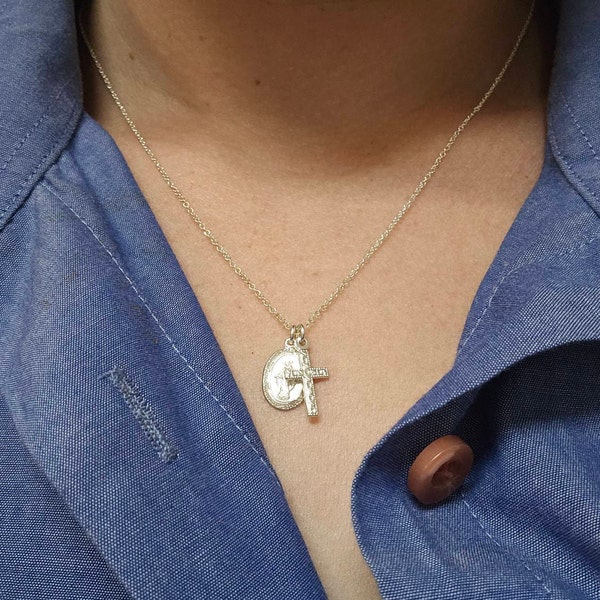 Dainty Sunflower Necklace / Gold Sunflower Necklace / Silver Flower ...