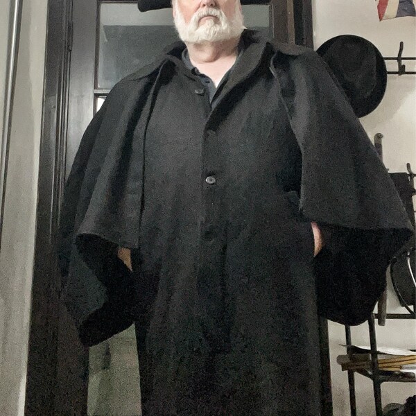 Mens Inverness Cape Coat - Gothic Coat -stylish Regency Coachman Coat ...