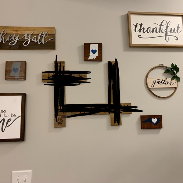 Painted State Sign | Mini State Sign | State Wall Art | Wood Home State ...