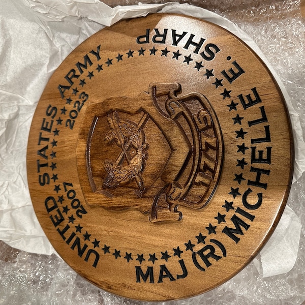 USMC Staff NCO Series Carved Wood Plaque - Sergeant Major Retirement ...