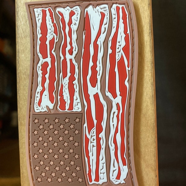 American Bacon Flag PVC Morale Patch - Etsy