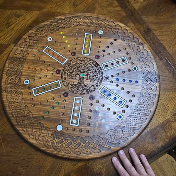 Heirloom Aggravation Board Game- Lakota Star Quilt, Wahoo and Carbles ...