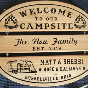 Outdoor Wood Sign Custom Camp Sign Personalized Camping Sign - Etsy