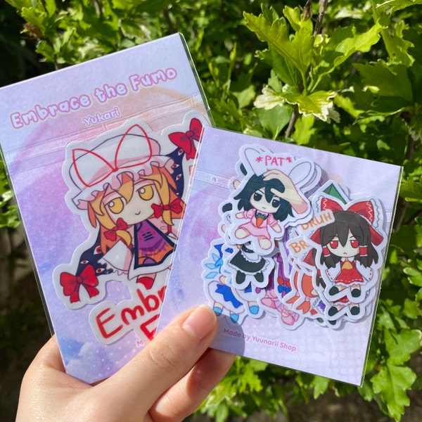 Touhou Fumos Mini Vinyl Sticker Set VOL. 1 / Touhou Stickers / Set of 8 ...