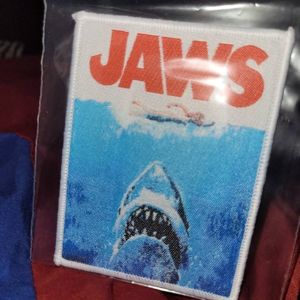 PATCH - JAWS (woven) - Horror Movie, Great White Shark, Spielberg - Etsy