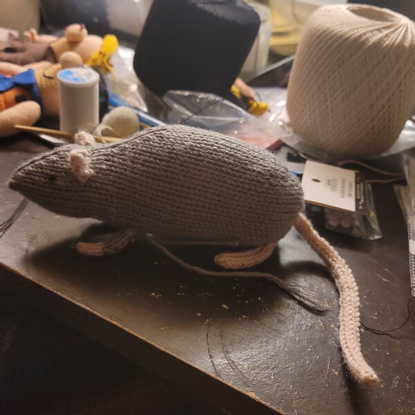 Rat Knitting Pattern - PDF - Cute Toy Domestic Rats Cuddly Beginners ...