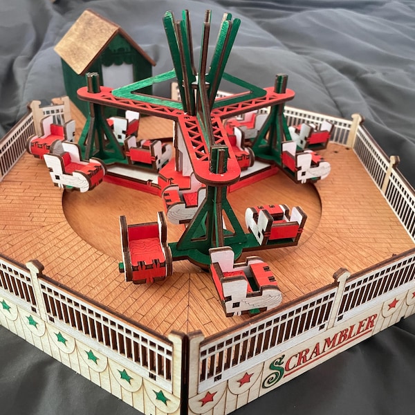Animated Amusement Park Scrambler Ride - Etsy