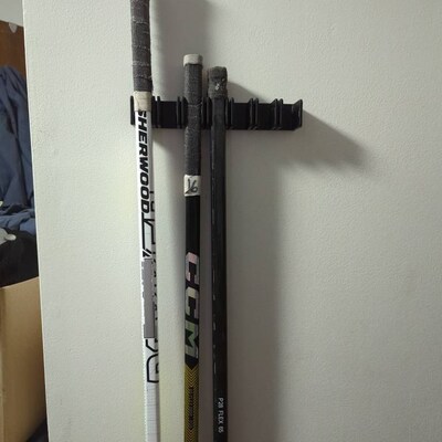 Hockey Stick Wall Holder 3 Sticks, 4 Sticks, 5, 6, 7 Fits Junior ...