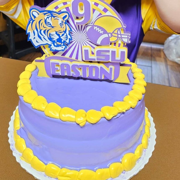 Personalized LSU Cake Topper: Birthday Party Decor - Etsy
