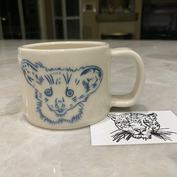 Handmade Ceramic Rat Mug, Rat Art, Rat Decor, Coffee Mug, Tea Mug, Wine ...