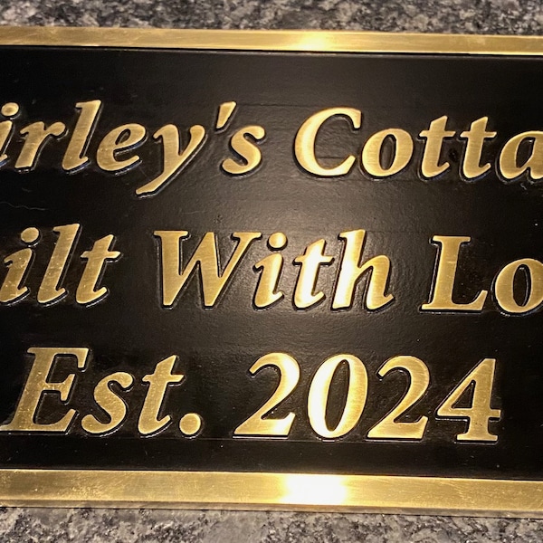 Cast Brass Custom Signs & Plaques - Unlacquered Wall Plaque - Customized Gift Plaques - Custom ...