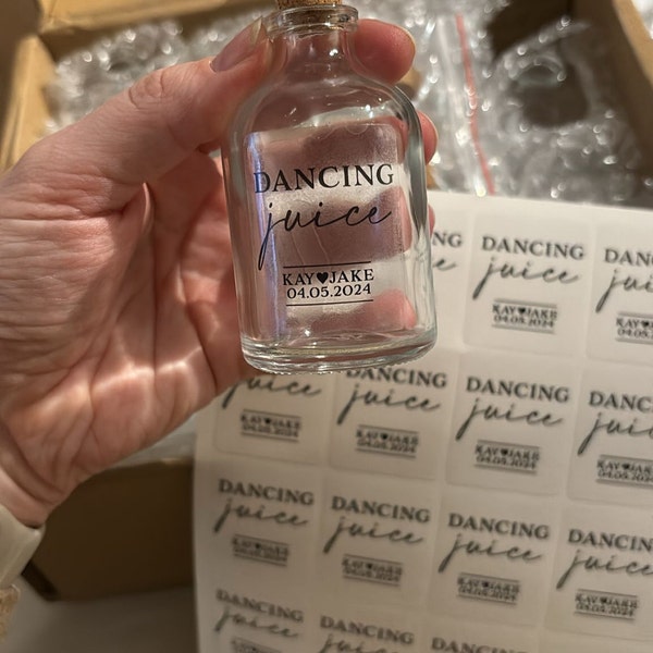 Dancing Juice Stickers for Wedding Favours Wedding Favor Favour ...