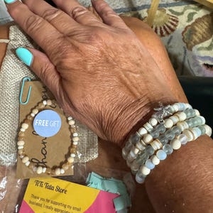 5 Beach Bracelets, Boho Bracelets, Sea Glass Bracelets, Beach Theme ...