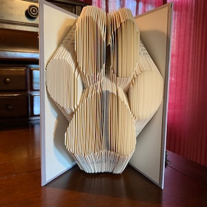 Floral Heart Folded Book Art Pattern Combination Fold | Etsy