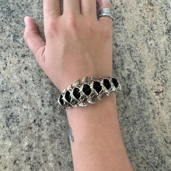 SPINAL CORE Cast Bone Statement Bracelet - Etsy
