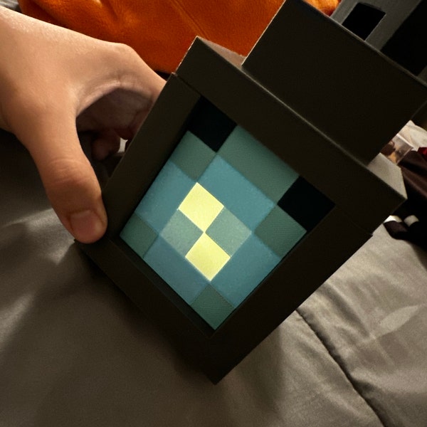 Gaming Lantern - Minecraft Inspired Gamer Gift and Night Light Decor - Etsy
