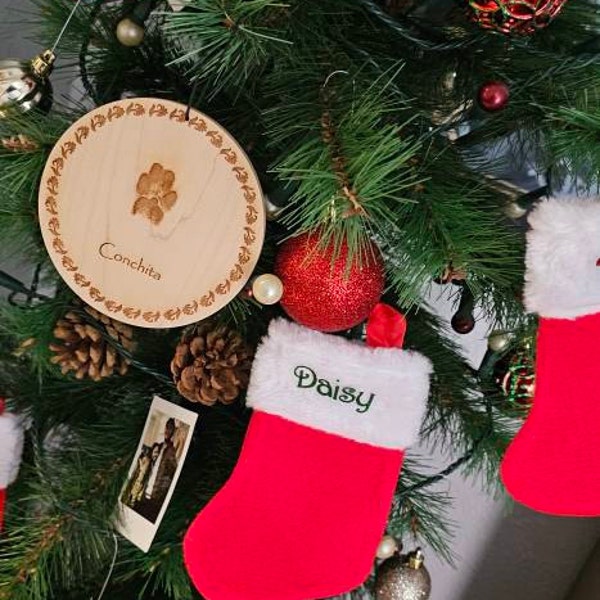 Personalized Mini Christmas Stockings, Plush Traditional Mini Stocking ...