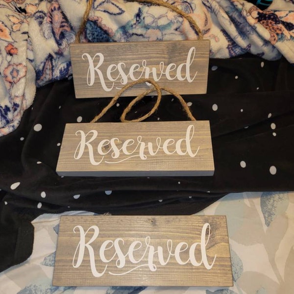 Wedding Reserved Sign - Wood Reserved Sign - Reserved Sign - Wedding ...