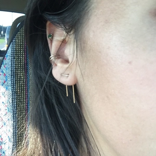 Fake Ear Cuff, Gold Cartilage Earring, Faux Ear Cuff, Double Ear Cuff ...