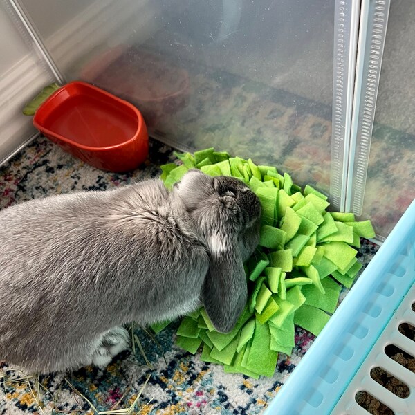 Bunny Rabbit Snuffle Mat: Foraging Enrichment Toy - Etsy
