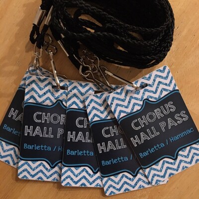 Teal Chevron Theme Classroom Hall Passes for Teachers, Personalized ...