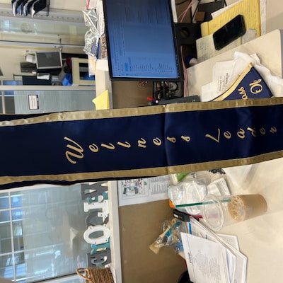 Custom Boarder Lace Sash Birthday Party Lace Sash Personalized Lace ...