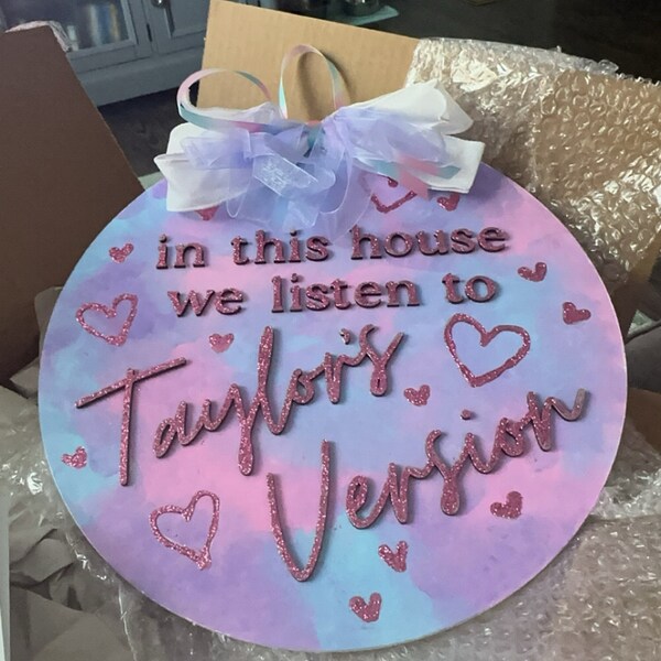 Classroom Taylor's Version Wooden Door Hanger Era Style swiftie Teacher ...