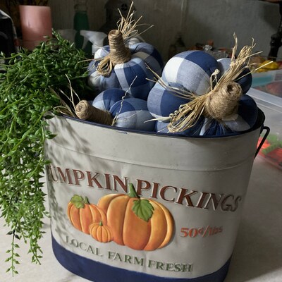 Black and Tan Buffalo Check Pumpkin - Etsy