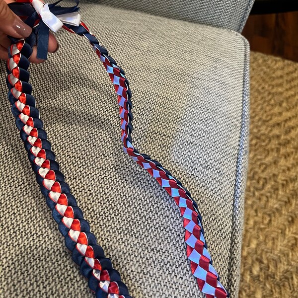 3-4 Color Single Weave Hawaiian Ribbon Lei With 3/8inch Ribbons - Etsy