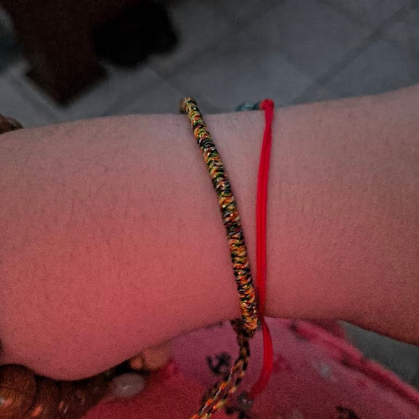 Tibetan Handmade Buddhist Rope Knot Red Black Tan Green Multicolour ...