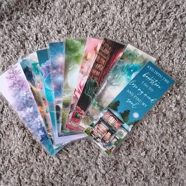 Spring Bookstore Bookmark | Spring Bookmark | Spring Bookstore | Gift ...