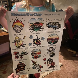 Alexisonfire Tattoo Flash Poster - Etsy UK