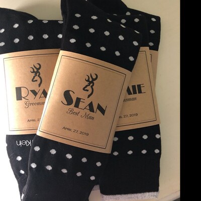 Personalized Sock LABELS Groomsmen Socks Best Man Socks - Etsy