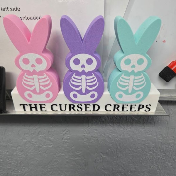 The Cursed Creeps - Pastel Easter Skeletons • Easterween Decor • 3D ...