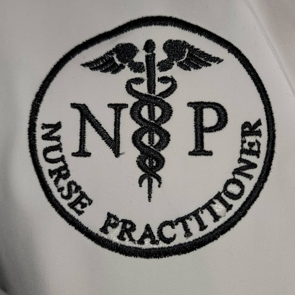 Nurse Practitioner Embroidery Design, NP Medical Caduceus Emblem, 4 ...