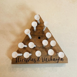 Personalized Triangle Peg Jump Game / Golf Tee / Solitaire/ Gift ...
