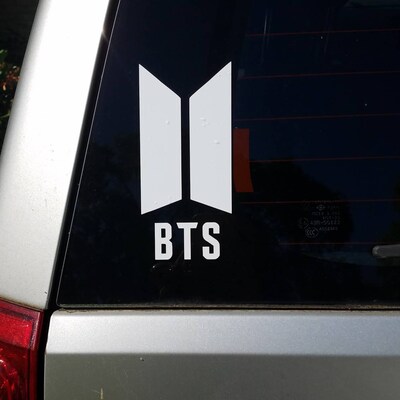 BTS Set of 2 6 BTS White Vinyl Decal Sticker for Car - Etsy
