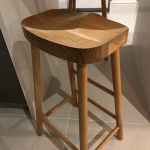 CLASSIC Oak Stool/ Handmade to Any Height/ Solid Oak Kitchen - Etsy UK