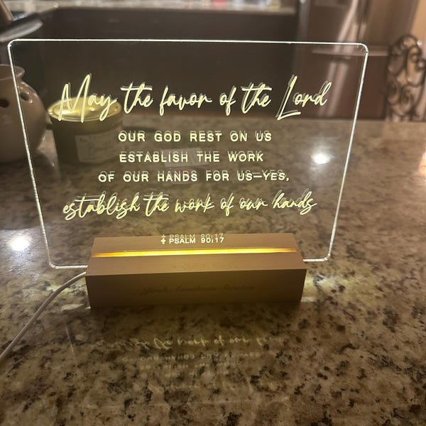 Personalized Bible Verse LED Light, Custom Favorite Bible Verse Gift ...